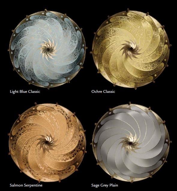 Fortuny 050-SA-3 Small Scudo Saraceno Plain Silk Suspended - 19-3/4 ...